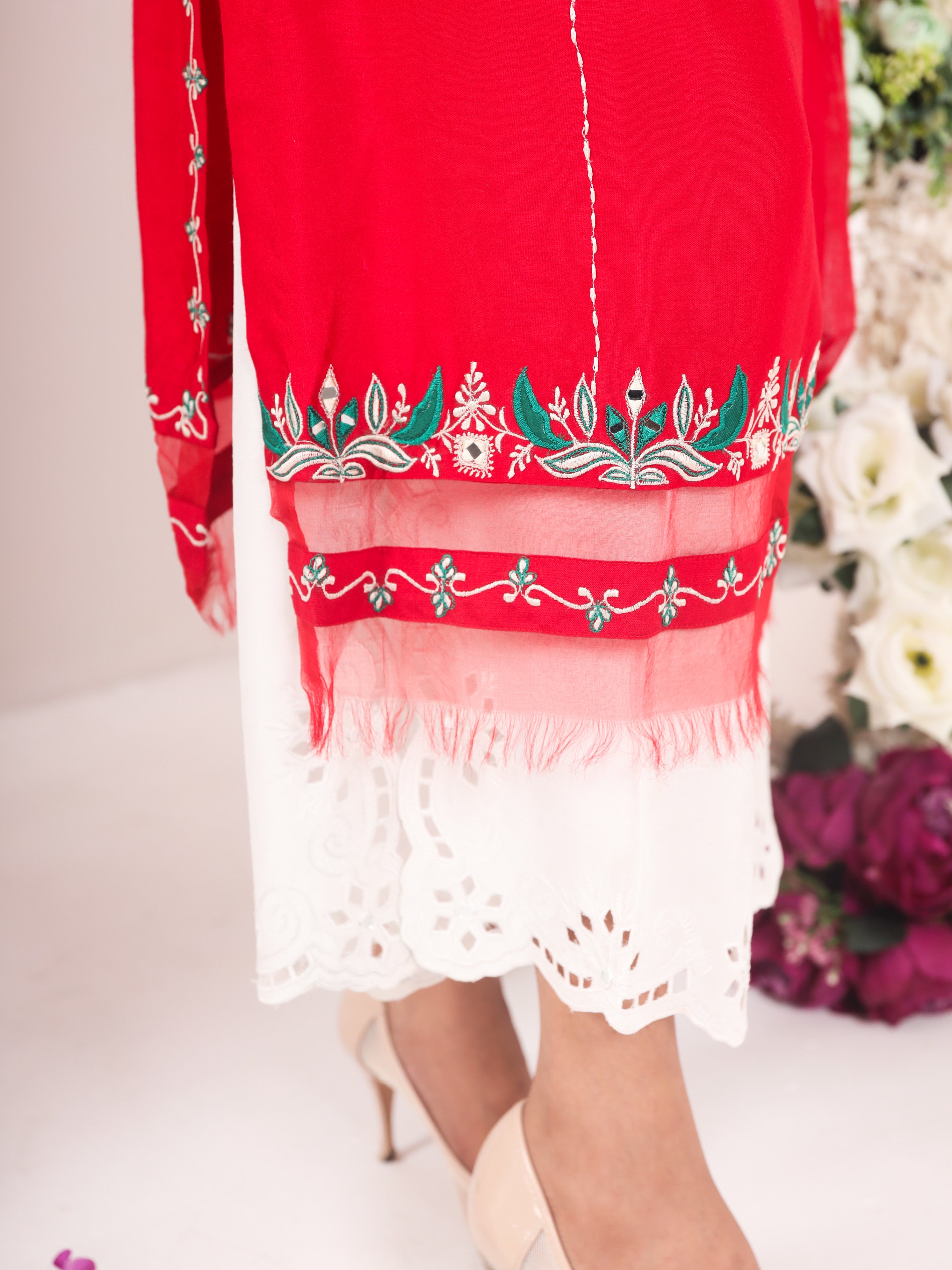 Cutwork cullotes – Fatima Mustafa